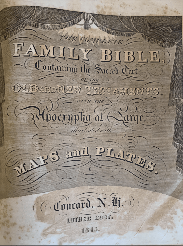 ASA FOWLER (1811-1885) His Family Bible and Family History in ...